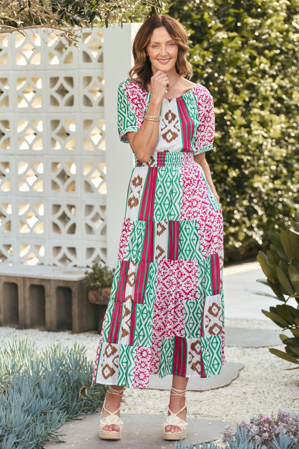 Isla Tiered Dress in Serenade | Adrift Clothing