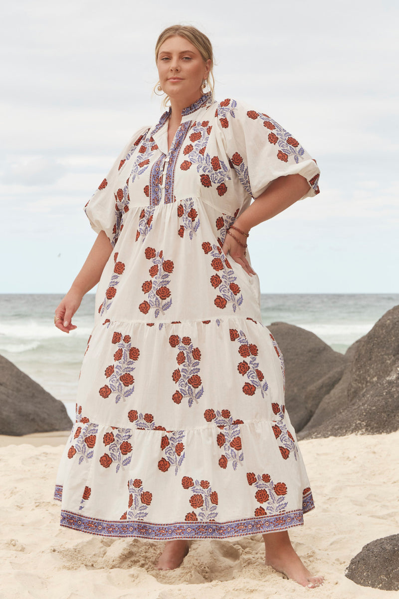 Mirabelle Frill Dress in Wildflower | Adrift Clothing